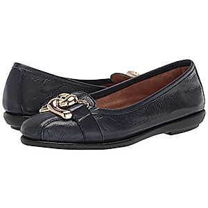 Aerosoles Women's Bristol Ballet Flat, NAVY LEATHER, 5