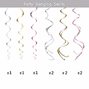 LITAUS Rose Gold Birthday Decorations - Pack of 20 | Happy Birthday Banner, Tissue Paper, Swirls, Garland | Happy Birthday Decorations | Birthday Decorations for Women | Birthday Party Decorations