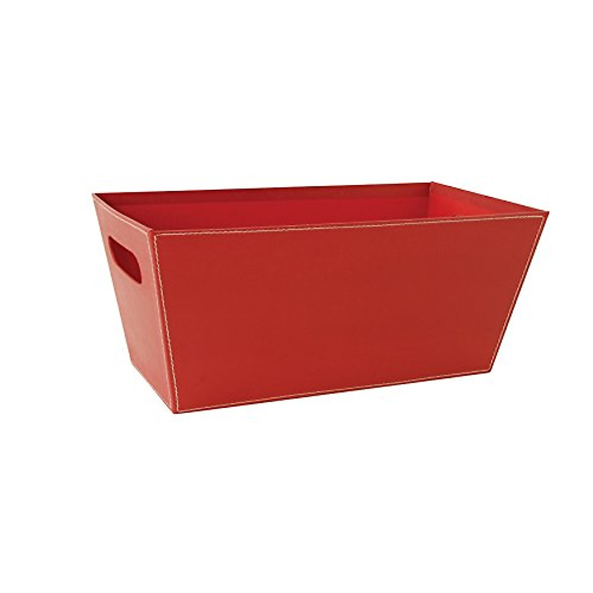 Wald Imports Red Paperboard 13" Decorative Storage/Organizer Basket