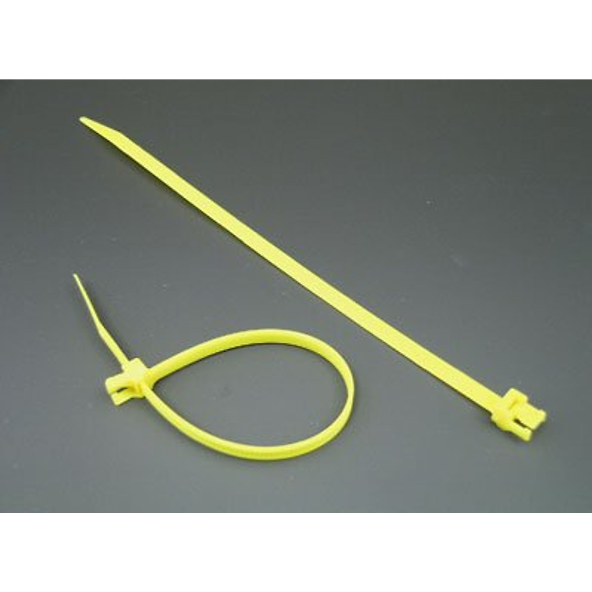5-1/2" Releasable Nylon Cable Ties with 50 lb. Tensile Strength - Yellow (1000 Ties) - AB-84-2-01Y