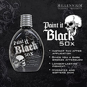 Millennium Tanning Paint It Black 50X - Extreme Dark Tanning Lotion, 13.5 Ounces
