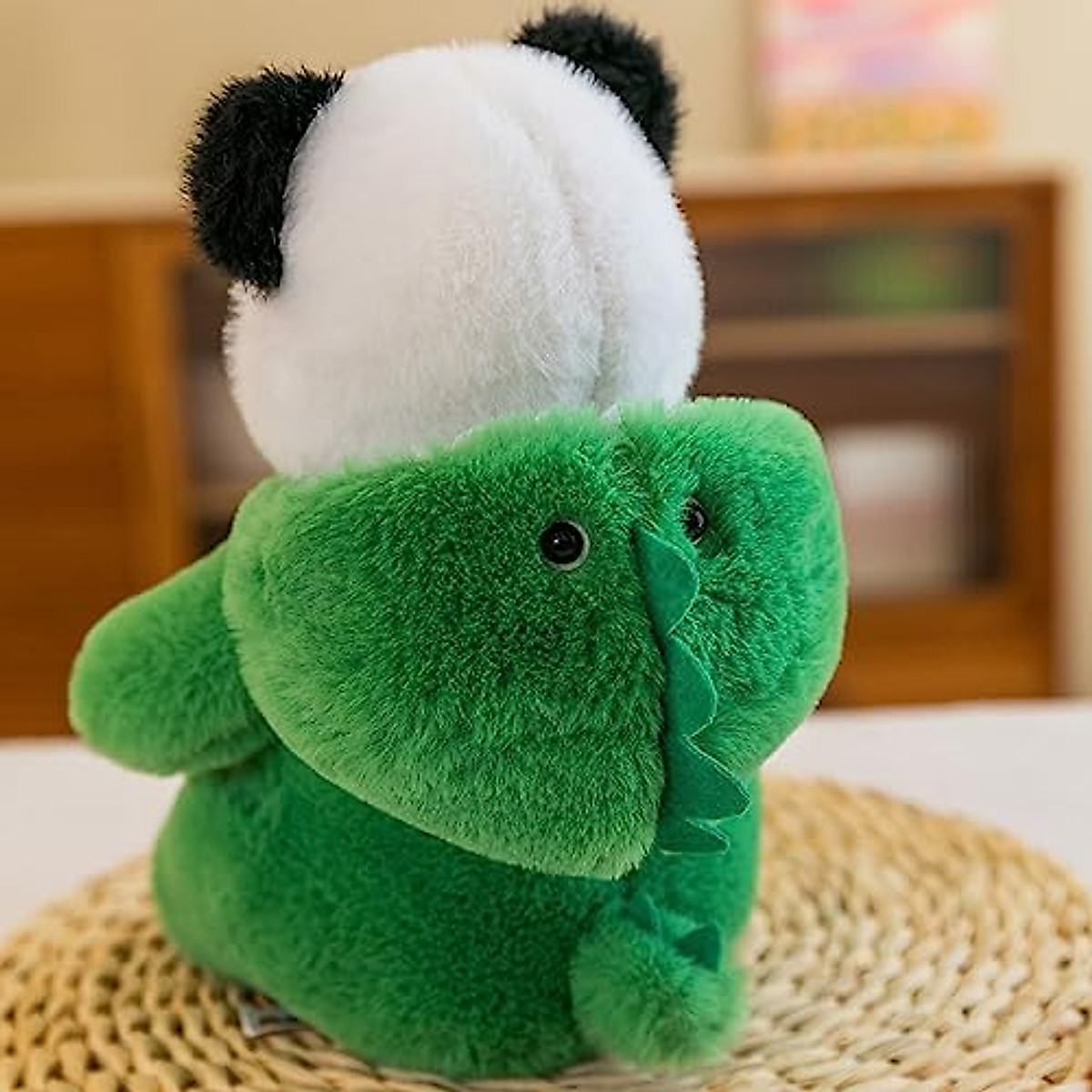CASAGOOD Cute Stuffed Panda Animal Cosplay as Dinosaur Plush Toys Soft Panda Toy in Dinosaur Costume Great Panda Plushies Gift for Kids and Lovers,12 Inch