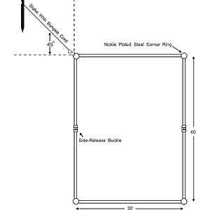 Home Court 1-inch Non-Adjustable 30-ft Sand Court Line - 17NAS (Red)