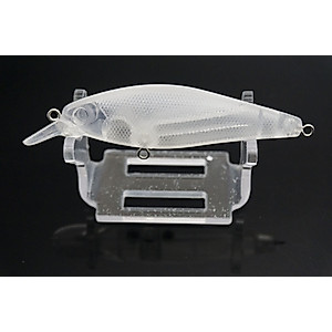 10PCS Unpainted Lure Blanks 8.81g 9.1cm with 5mm Free Fishing Eye Crankbait Baits Simulation Blank Body Clear Hard Baits Trout Salmon Minnow Lure Popper Lures Topwater Freshwater 5mm 8002