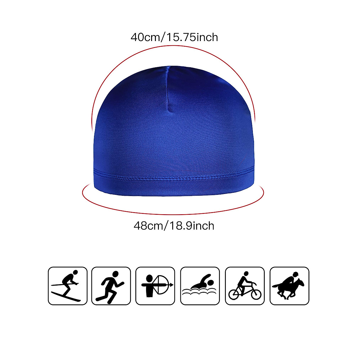 SATINIOR 9 Pieces Skull Caps Helmet Liner Running Hats Sweat Wicking Hats Cycling Caps for Men Women (Grey, Dark Blue, Black)