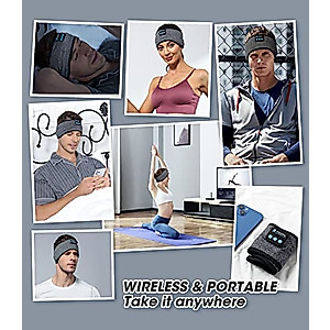 Sleep Headband, Enjoying Wireless Sleep Earbuds Noise Cancelling Headband Bluetooth Headphones with Thin Speakers, Sleep Headphones for Sleep,Workout,Yoga,Travel,Insomnia,Leisure