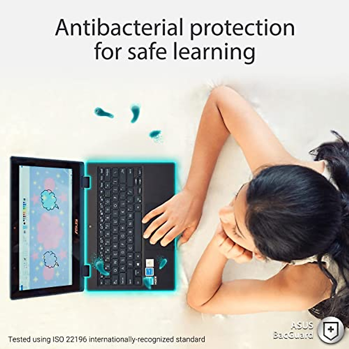 2022 Newest ASUS Military-Grade Student Laptop, 11.6" HD Certified Eye-Care Display, Intel Dual-Core Processor, 4GB RAM, Ethernet Port, Spill-Resistant Keyboard, Win10 Pro (256GB Storage) (Renewed)