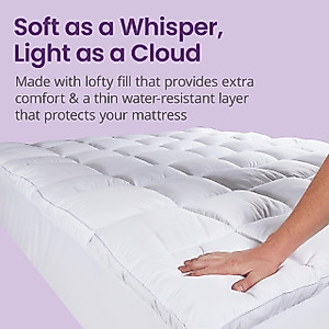 SafeRest CloudGuard - Full Size Hybrid Mattress Protector & Pad (Extra Padded) - 100% Waterproof Quilted Pillow Top Mattress Cover - Thick, Plush & Fitted Mattress Topper for Bed