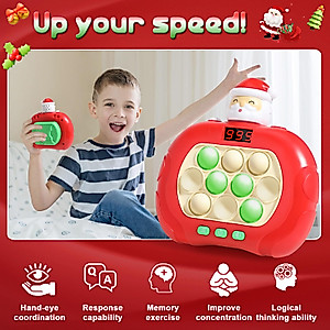 SuperMomo Pop Fidget Kids Games It Toys, Handheld Game for Kids 6-8, Fast Push Bubble Game, Bubble Stress Pop Light Up Game, Mini Games, Birthday Gifts for 8-12 Year Old Boys, Girls, Teens - Xmas