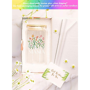 NewEleven Mothers Day Gifts For Mom - Unique Birthday Gifts For Mom, Mother, Wife, New Mom, Bonus Mom, Pregnant Mom - 16 Oz Coffee Glass