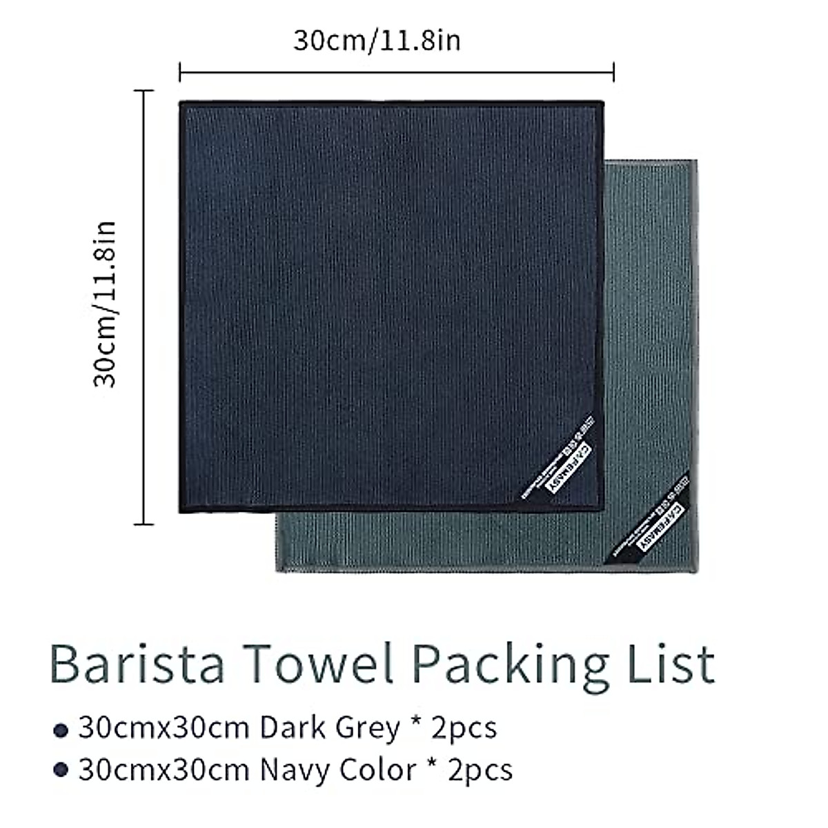 Barista Micro Cleaning Towels Pack - CAFEMASY 4pcs Soft Absorbent Non-Abrasive Micro Cleaning Cloth for Barista to Clean Steam Wand Coffee or Espresso Machine