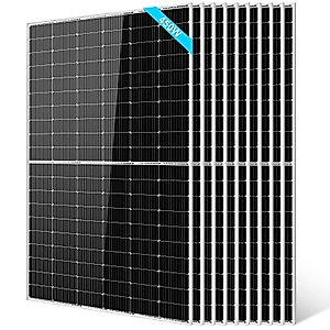 SUNGOLDPOWER 10pcs 450W Monocrystalline Solar Panel,Grade A Solar Cell, Waterproof IP67,High Efficiency PV Module for RV,Home,House,Boat,Farm,Off Grid and On Grid System (10 Pack of 450W),Black