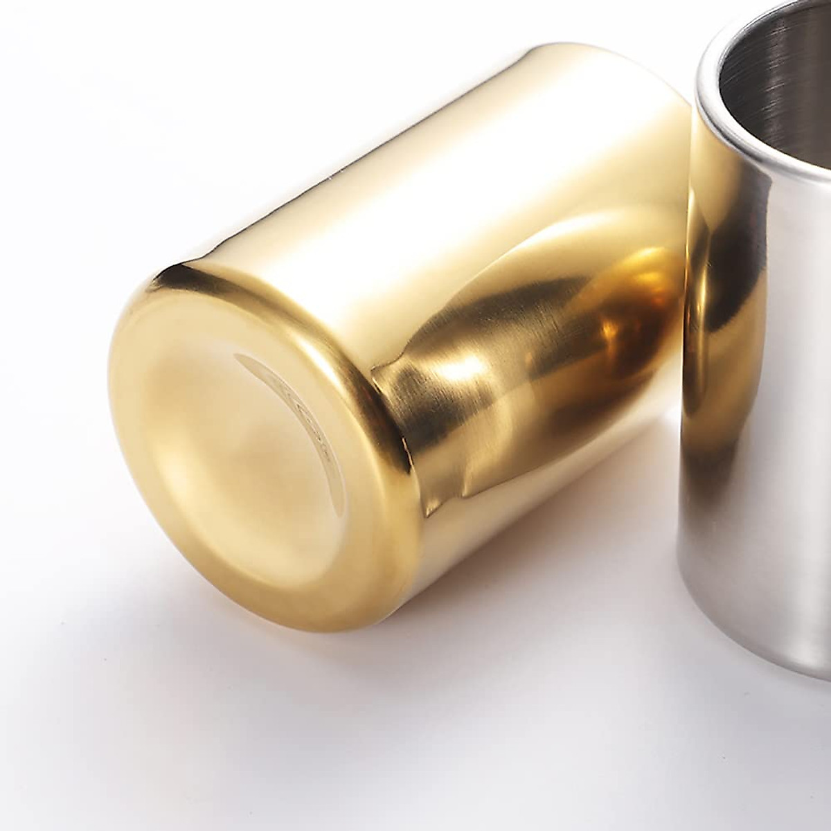 GSHLLO Stainless Steel Fruit Fork Holder Cocktail Pick Holder Coffee Spoon Holder Cup Kitchen Utensil Holder for Kitchen Home Office Silver