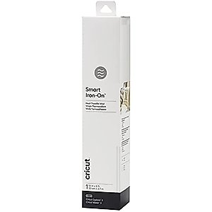 Cricut Smart Iron On (13in x 9ft, White) for Explore 3 and Maker 3 - Matless cutting for long cuts up to 12ft