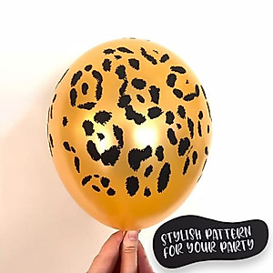 25PCS Leopard Balloons Cheetah Print Balloons Cheetah Balloons Leopard Print Balloons Jungle Animal Balloons Safari Balloons