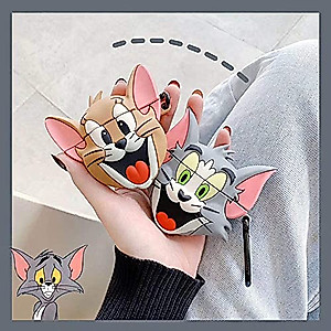 Airpods Case,New 3D Cute Cartoon Jerry Mouse Case for Apple Airpods 1&2, Airpods Accessories Shockproof Protective Premium Silicone Cover and Skin for Apple Airpods Charging Case (Jerry)