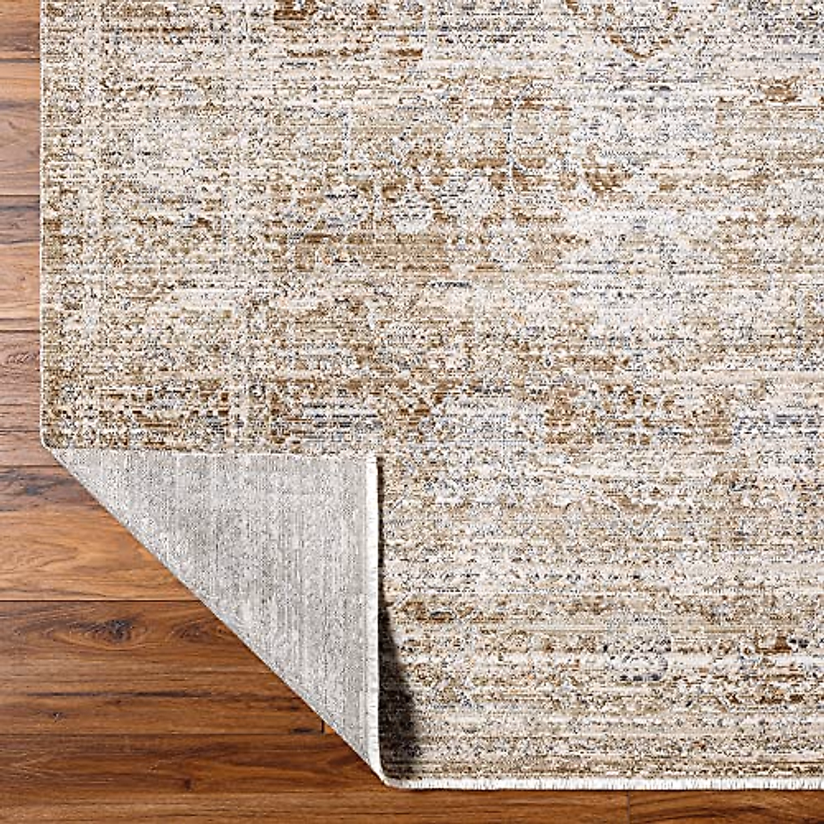 Becki Owens x Surya Margaret Washable Outdoor Area Rug, 5'3" x 7'10", Taupe/Brown