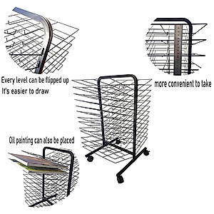 Art Drying Rack - Sided Wire Drying Shelf, Classroom Studio Home Painting Drying Rack, Double Sided Art Rack Storage Organizer On Wheels, Drying & Print Racks, for Kids, Artists ( Size : 10-layer )