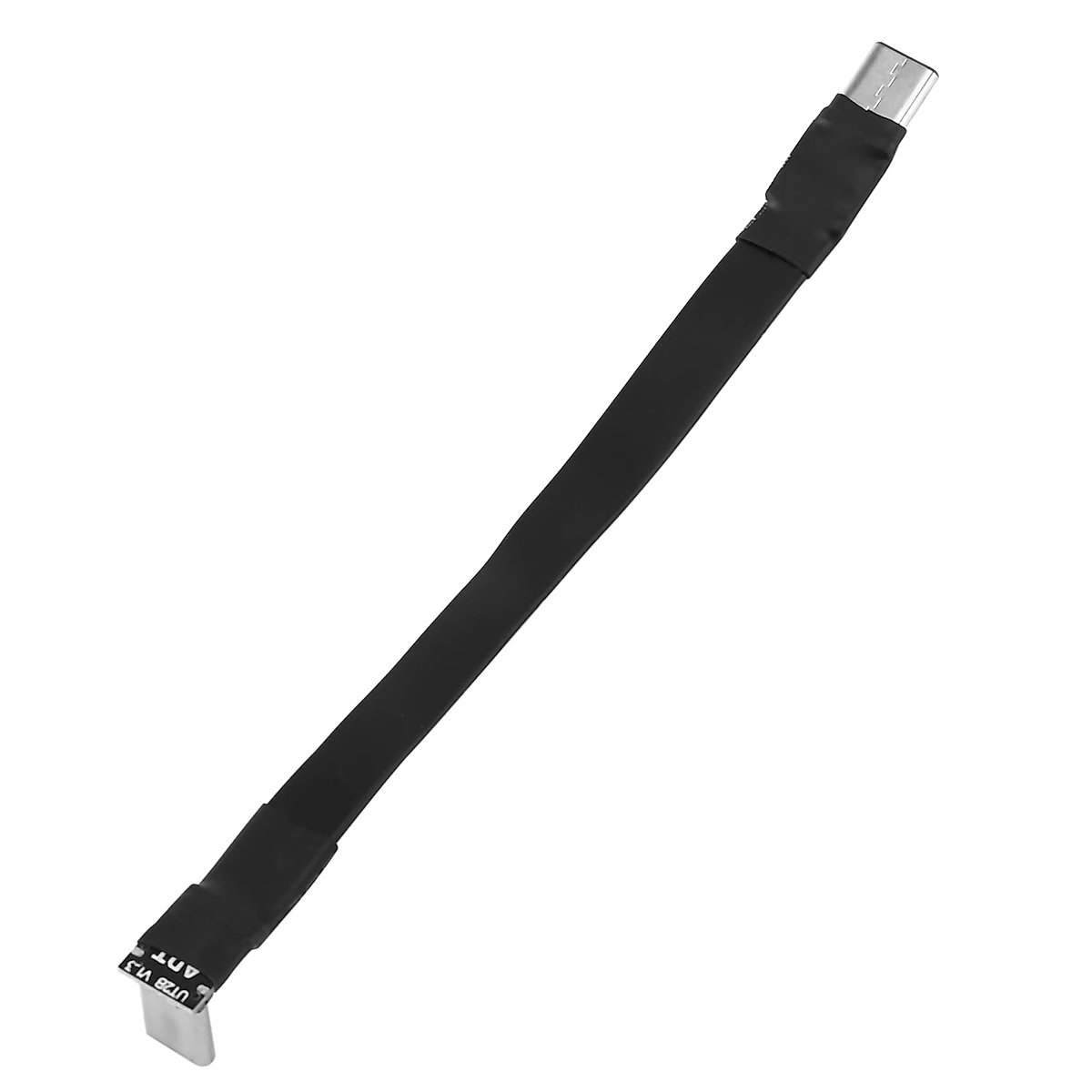 Dciustfhe USB 3.1 Type C to Type C Extension Cable 90 Degree FPC FPV Ribbon Flat USB C Cable 3A 10Gbps EMI Shielding,10cm