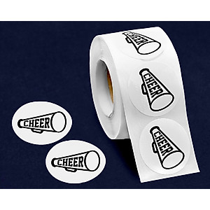 250 Cheerleading Megaphone Stickers