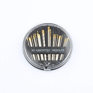 50pcs Wig Clips Stainless Steel Snap Clips for Hair Extensions DIY Wig Combs 9-Teeth 32mm 1.2g/pc, 2pcs Weaving Thread, 1set/30pcs Needles (Light Brown)