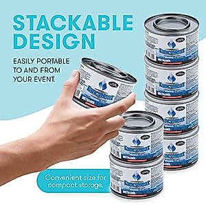 Food Warmer Gel Cans for Chafing Dish (Set of 6 Gel Warming Cans) - Food Warmers for Parties, Buffet Trays, Catering Dishes - Disposable Chafing Burners to Keep Food Warm - Best Food Heaters