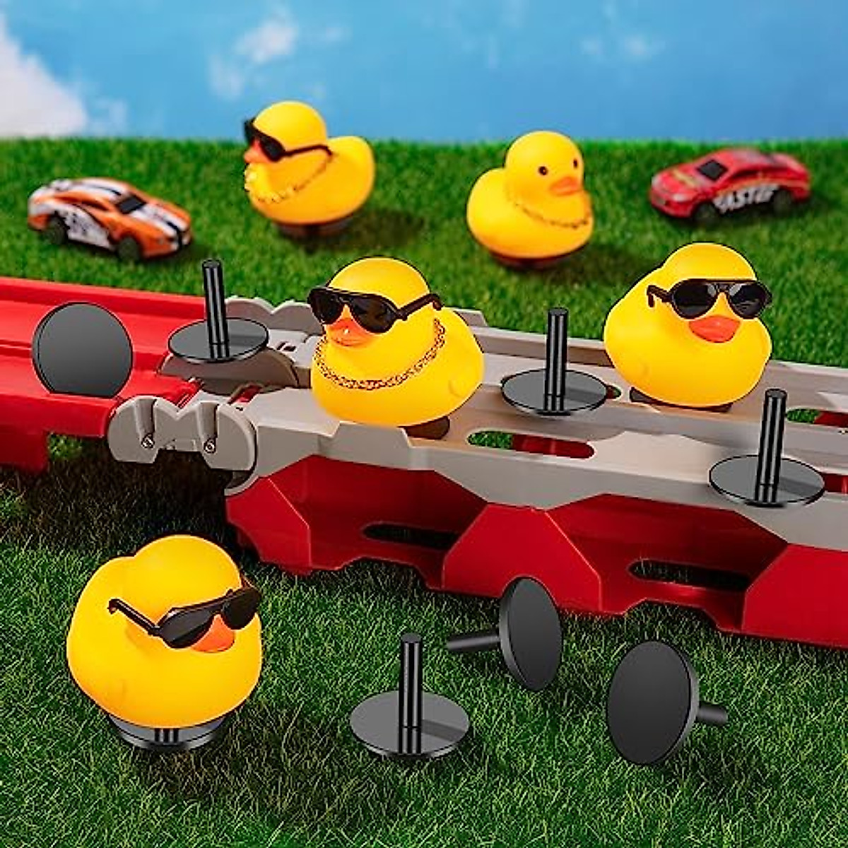 ZHWKMYP 20Pcs Duck Holder, Black Plastic Duck Plug Holders for Car Dash, Rubber Duck Mounts for Car Dashboard Lover (Excluding Rubber Duck)