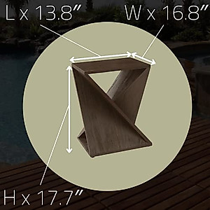 Nordic Style Dark Teak Spa Bath Decor Indoor/Outdoor Twisted Stool