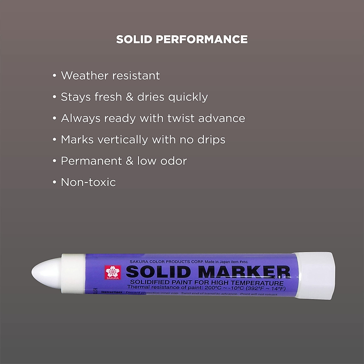 Sakura Solid Paint Markers - Permanent Marker Paint Pens - Window, Wood, & Glass Marker - White Paint - 1 Pack