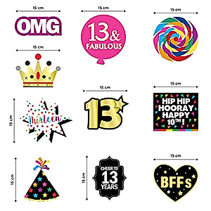 13th Birthday Hanging Swirls - 28 Pieces - Funny 13th Birthday Party Supplies, Decorations, Gifts and Favors