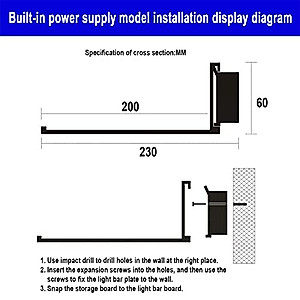 SLVUAFRN Floating Display Shelf with Built-in Illuminated LED Light and Transformer, Metal Wall Mounted Light-Emitting Shelves, Lighted Display Stand for Entrance Bar Countertop Living Room Bathroom…