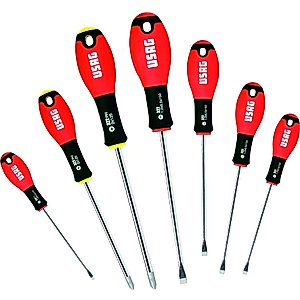 USAG 322 SH7 Set of 7 Screwdrivers for Slot-Head and Phillips® Screws