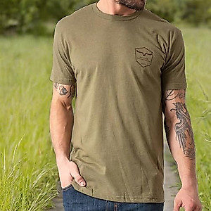 Kimes Ranch Men's Short Sleeve T-Shirt Shielded Trucker Tee/Military Green