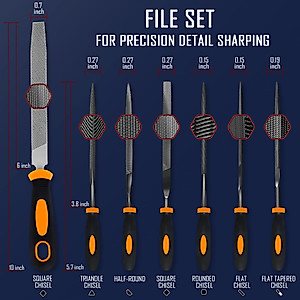 KNINE OUTDOORS Screwdriver Set Repair Kit Maintenance Tools with File Set, Hex Key Set, Ergonomical Designed T-BAR Ratcheting Wrench Rubber Mallet Bits Wrenches Adapters Pin Punches, 138 Set