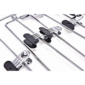 3 Quality Multi Pants Hangers, Real Heavy Duty, Space-Saving Multi-Bar Metal Hangers, Stable with Non-Slip Foam Padding, Swivel Hook for 5 Jeans Each, Suit Pants, Scarves, Towels, Trousers (Pants, 3)