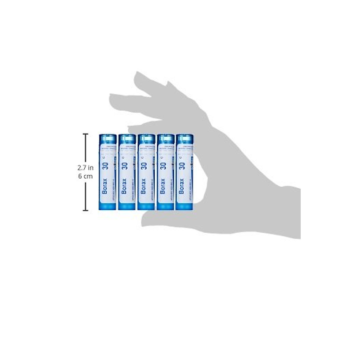 Boiron Homeopathic Medicine Borax, 30C Pellets, 80-Count Tubes (Pack of 5)