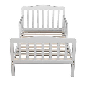 Ochine Toddler Bed Frame Kids House Bed Multifunctional Solid Wood Kids Bed Classic Wooden Children Bed Frame Toddler Beds Wooden Kids Bed Frame with 2 Side Guardrails for Kids, Teens, Girls, Boys