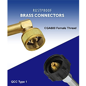 Flame King Propane Refill Fitting Adapter Valve for 1LB Camping Refillable Tank Cylinders