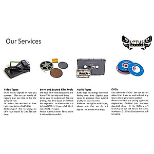 Lotus Media 20 Pack - Video Tape Transfer and Digitization to MP4 Service (VHS, Hi8, MiniDV, Digital8, VHS-C, Beta, Audio)