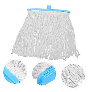 Beavorty Replaceable Mop Head Mop Heads Wet Mop Looped End Rope Mop Head Commercial Mop Heads Industrial Mop Heads Mop Floor Cleaner Pad Mop Refill Replacement Mop Pads Cotton