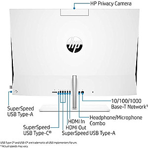 HP Pavilion 27 Touch Desktop 1TB SSD 32GB RAM Win 10 Pro(Intel Core i9-10900 Processor with Turbo Boost to 5.20GHz, 32 GB RAM, 1 TB SSD, 27-inch FullHD Touchscreen, Win 10 Pro) PC Computer All-in-One