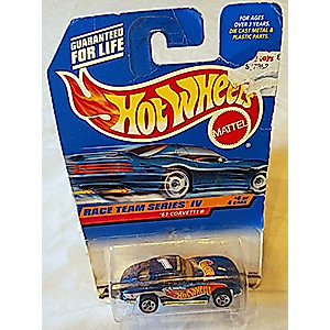 1997 - Mattel - Hot Wheels - Race Team Series IV - 1963 Corvette Split Window - Blue - #4 of 4 Cars - 1:64 Scale Die Cast - Rare - MOC - Out of Production - Limited Edition - Collectible