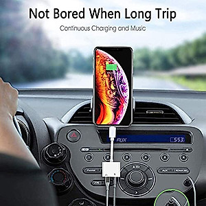 Belcompany [Apple MFi Certified] 2 Pack Headphone Adapter for iPhone, 2 in 1 Lightning to 3.5mm Headphone Charging + Music Splitter Adapter Compatible with iPhone 13/12/11/XS/XR/X 8 7 Support All iOS