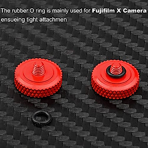 Yullmu Camera Shutter Button (2 Pack/Red&Black) 12mm Pure Copper Soft Shutter Release Button for Fuji Fujifilm XT30 X100V X100F X100T X100S X100 X-T4 X-T3 XT2 XT1 X30 X20 X10 X-T20