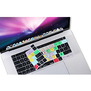 XSKN Ableton Live English Silicone Shortcuts Keyboard Cover Skin for 2019 New MacBook Pro 16 inch A2141 and 2020 New MacBook Pro 13.3 inch A2338 M1/A2251/A2289 with Touch Bar & Touch ID US Version