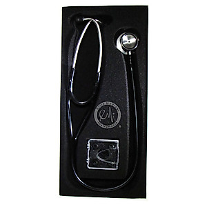 EMI Platinum Series Deluxe Black Cardiology Stethoscope with pressure sensitive Diaphragm ESC-333