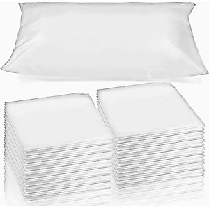 Oudain Disposable Pillow Cases, 20 Count, White, 32 x 20 Inches, Non Woven Fabric