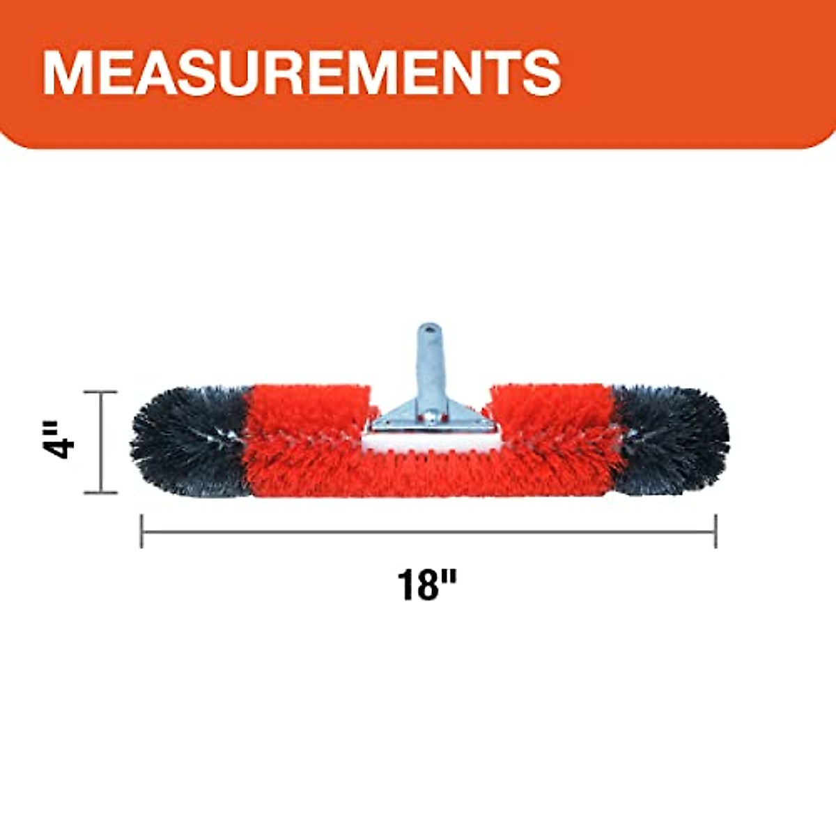 BLACK+DECKER Pool Brush, 360 Degree Bristles, 18 Inches