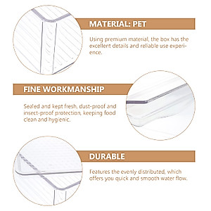 FOMIYES 1pc Refrigerator Storage Box Fridge Organizer Clear Plastic Storage Bins Fruit Container Desk Fridge Cabinet Kitchen Fridge Food Container Fruit Box The Pet With Cover