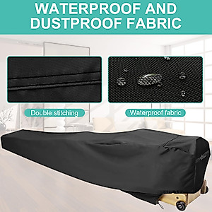Rowing Machine Cover, Durable 600d Oxford Fabric Sports Rowing Machine Protective Covers with Zip and Drawstring,Waterproof,Dustproof and Breathable,Black,83" Lx24 Wx22”H